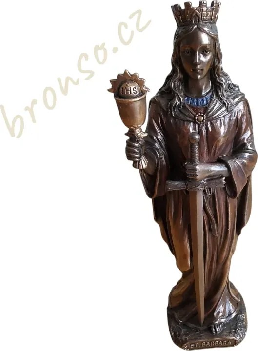 Soška svaté Barbory – křesťanská dekorace, symbol víry a ochrany, Veronese WU76757A4