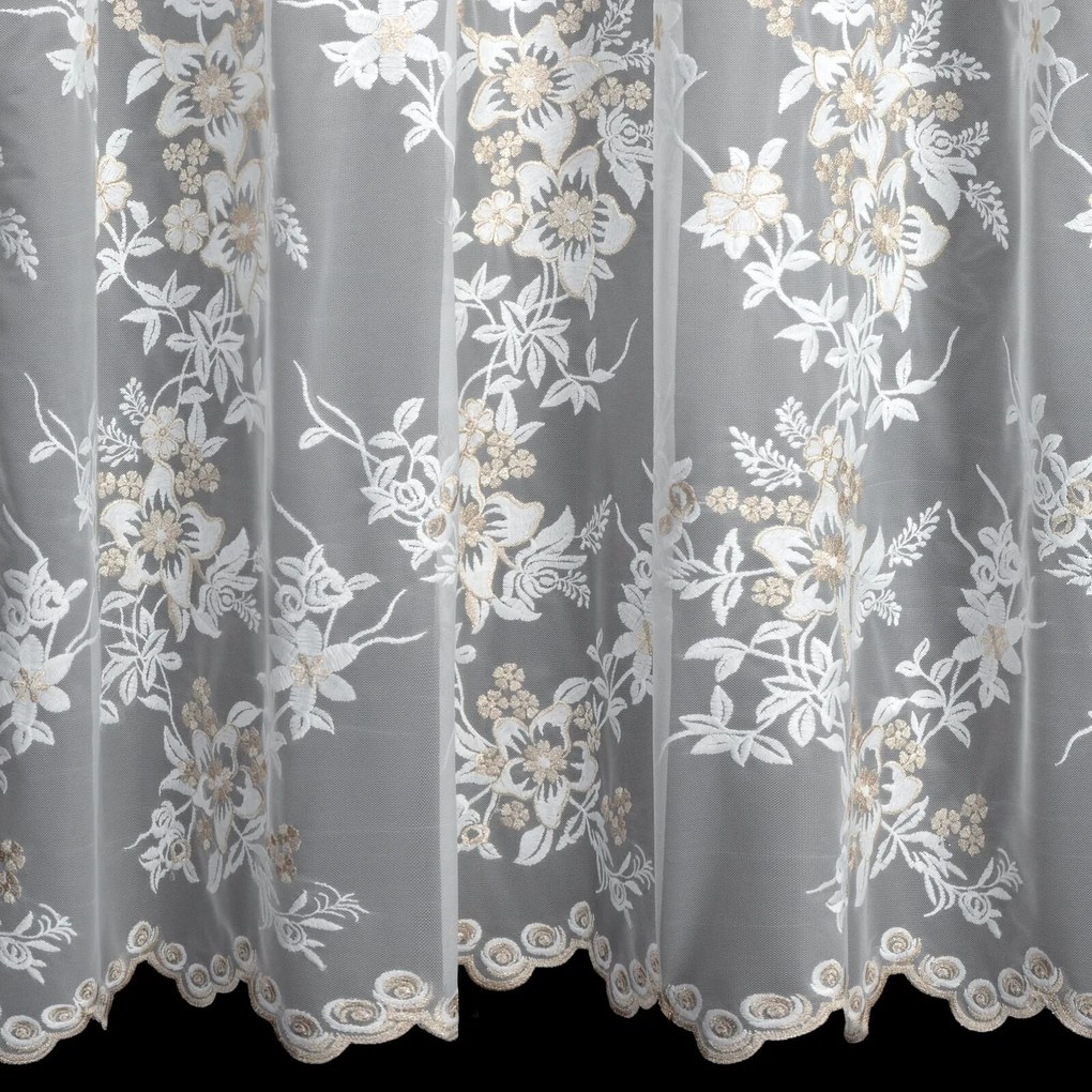 ZÁCLONA NA KROUŽCÍCH ALIRA 300 CM X 250 CM CM VZOROVANÁ