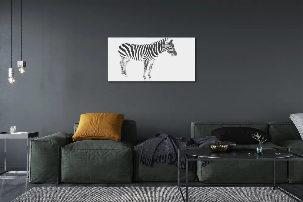 Obrazy na plátně malované zebra 125x50 cm