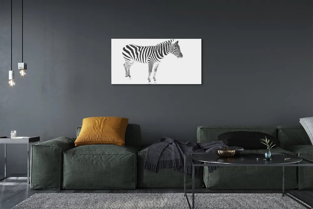 Obrazy na plátně malované zebra 140x70 cm