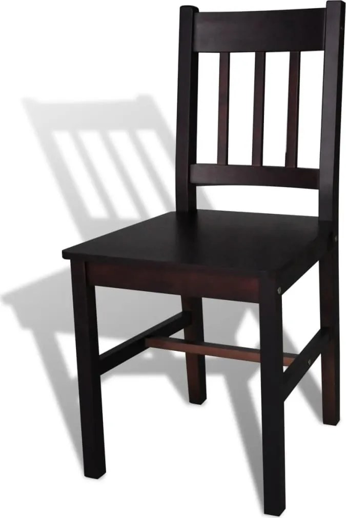 vidaXL Jídelní židle 2 ks borové dřevo [241516] Barva: Bílá