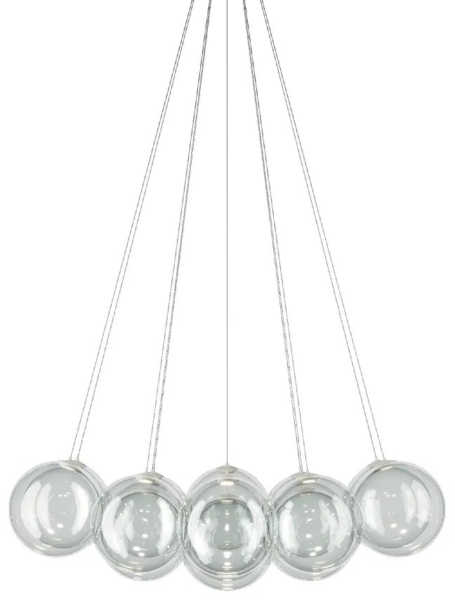 Lodes Random Cloud 14 ø28, závěsné svítidlo LED 14 x 5W 3000K, čiré sklo, rozměr 125x112cm