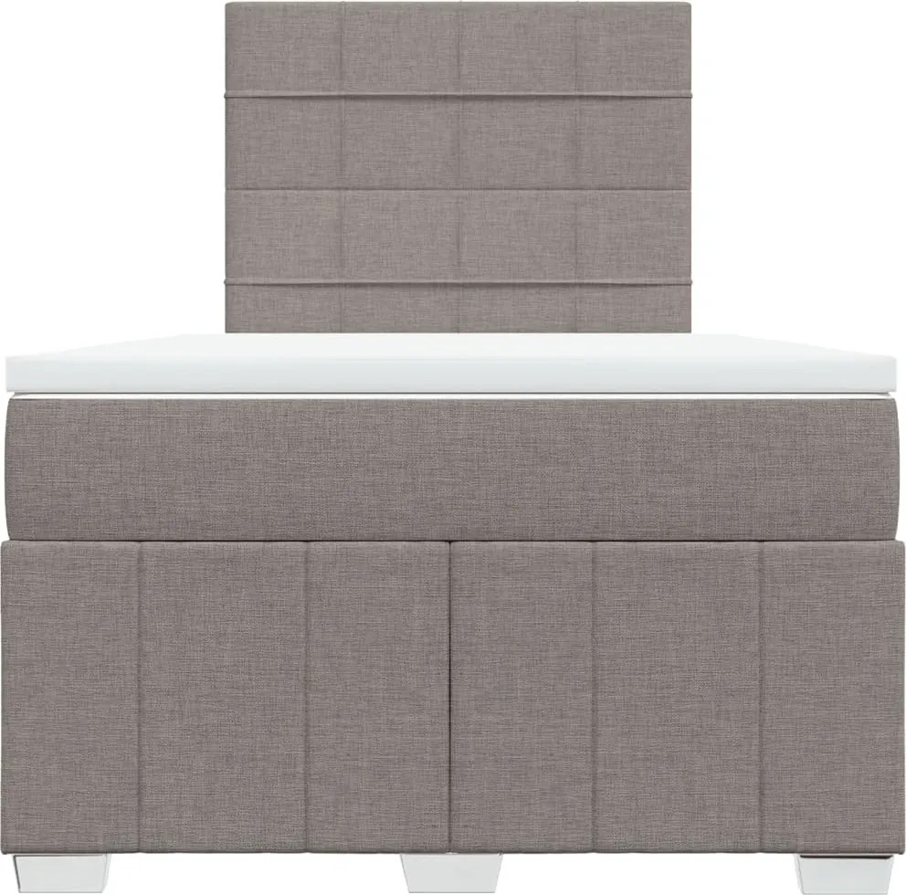 Box spring postel s matrací taupe 120x190 cm textil 3291611