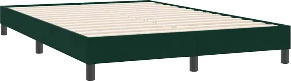 Box spring postel s matrací tmavě zelená 160x220 cm samet 3316362