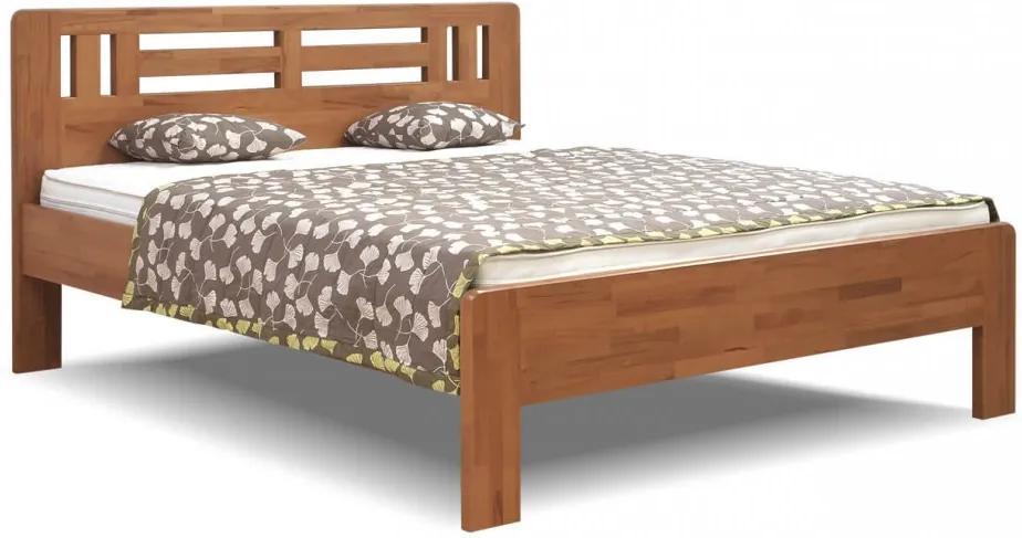 Zvýšená postel z masivu ELLA MOON, masiv jádrový buk , 160x200 cm, Přírodní lak