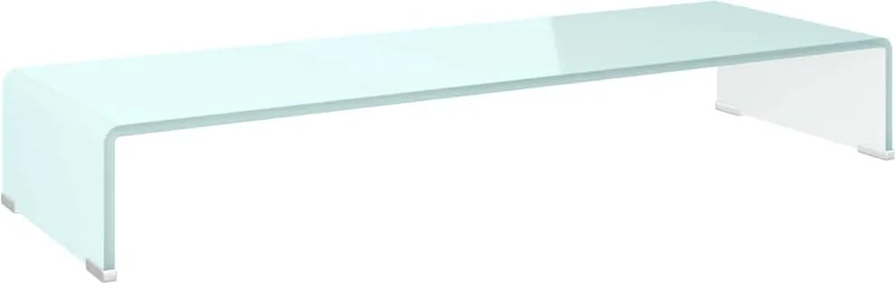 TV stolek / podstavec na monitor sklo zelený 90 x 30 x 13 cm 244146