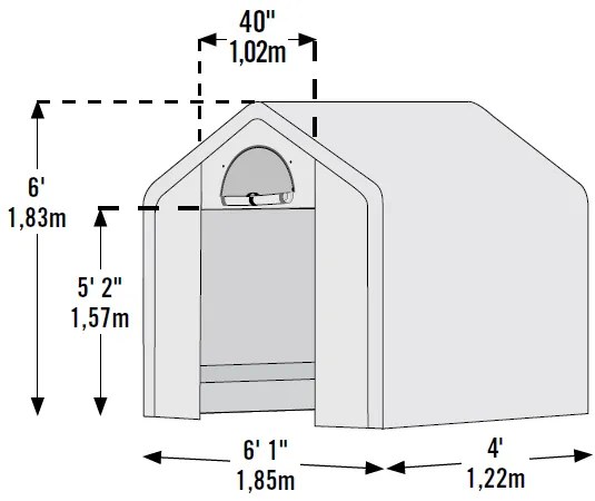 Fóliovník Shelterlogic 1,8x1,2 m PE Dekorhome