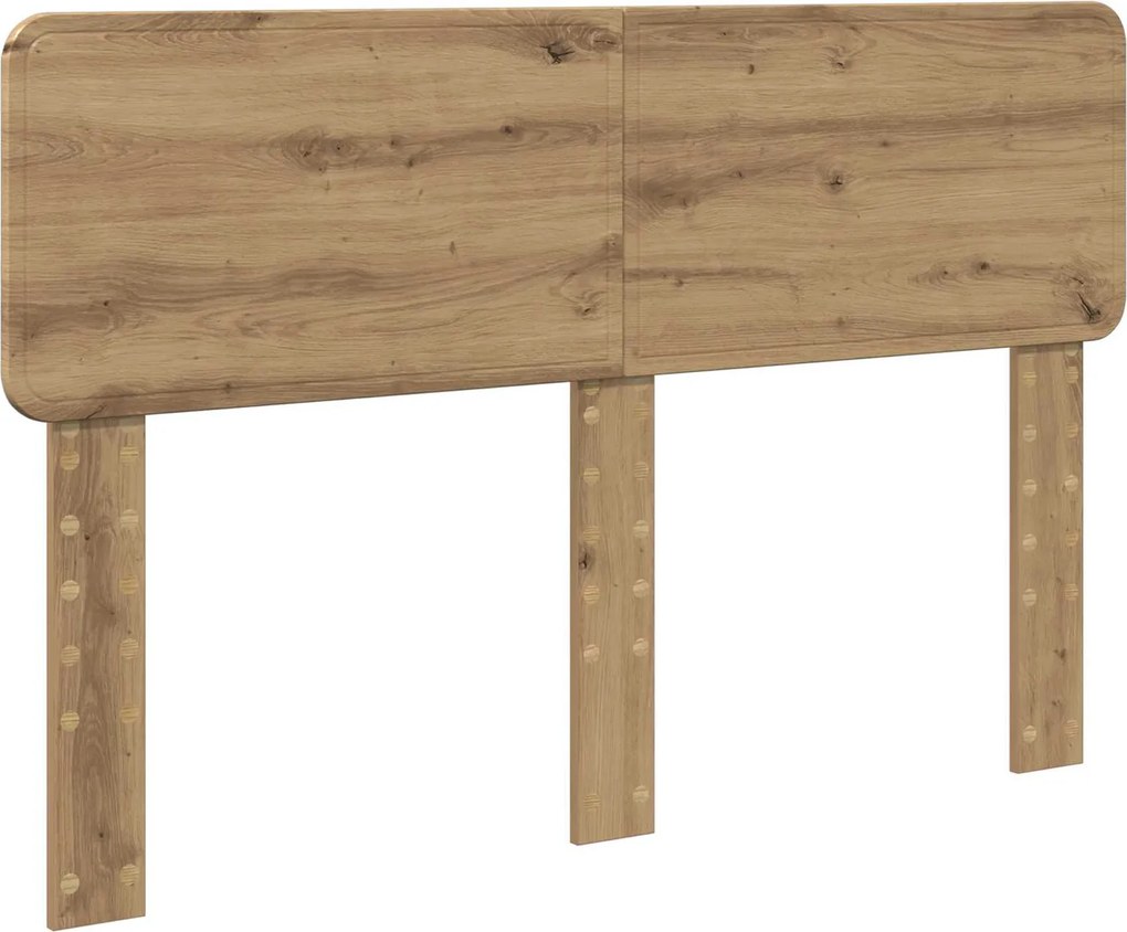 Rám postele Umělecký dub 140 x 190 cm Masivní borové dřevo 3412086