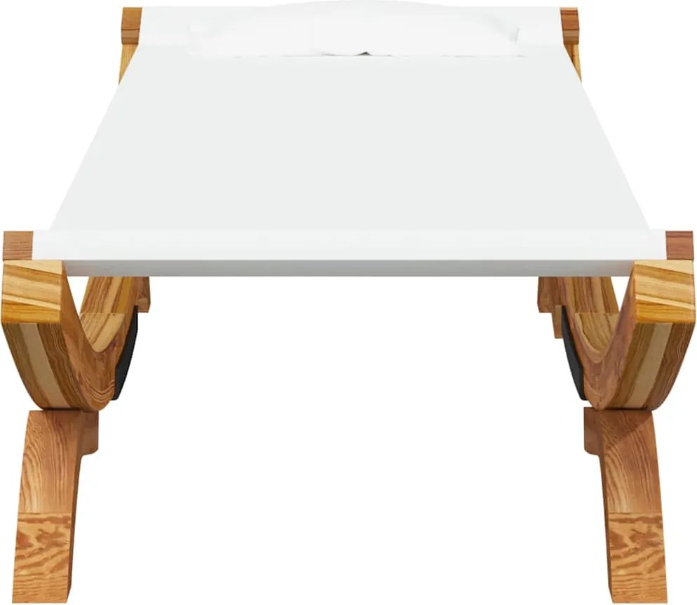 Zahradní lehátko 100 x 188,5 x 44 cm ohýbané dřevo krémové 313947