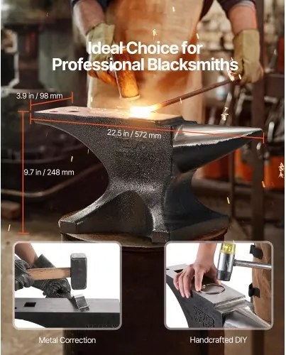 kovadlina s jedním rohem 49,9 kg kovadlina z lité oceli kovadlina s kulatým rohem