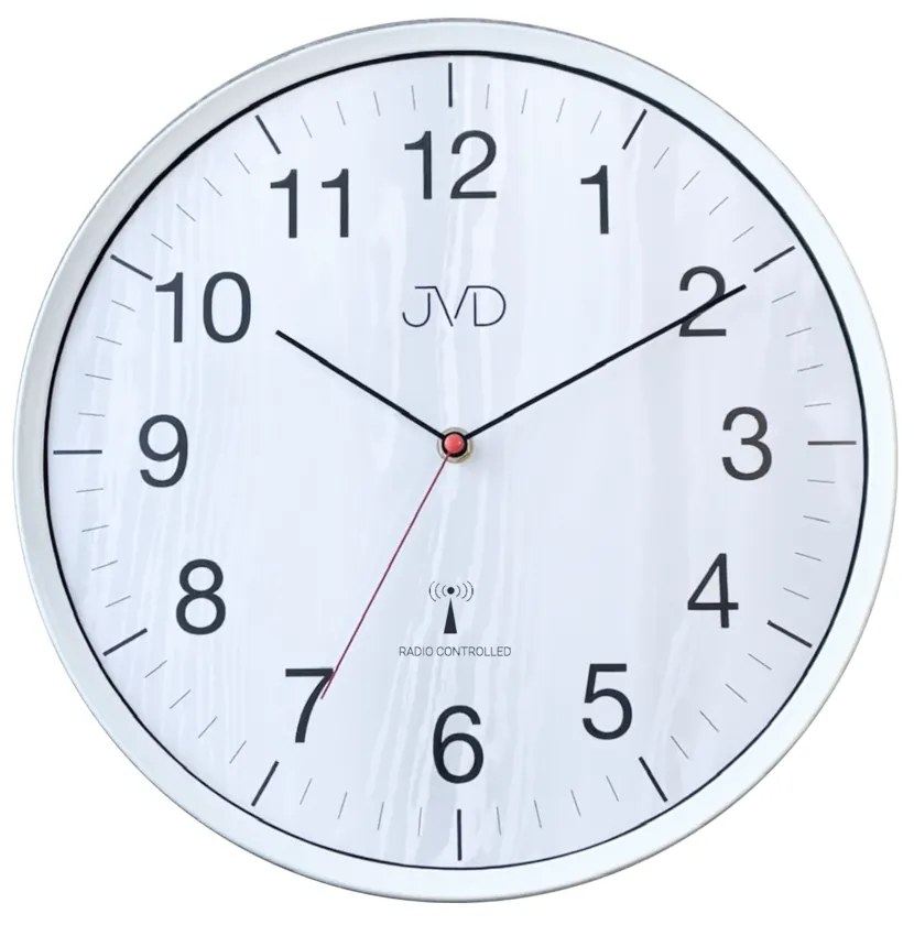 JVD Nástěnné rádiem řízene hodiny JVD RH17.1 v imitaci dřeva