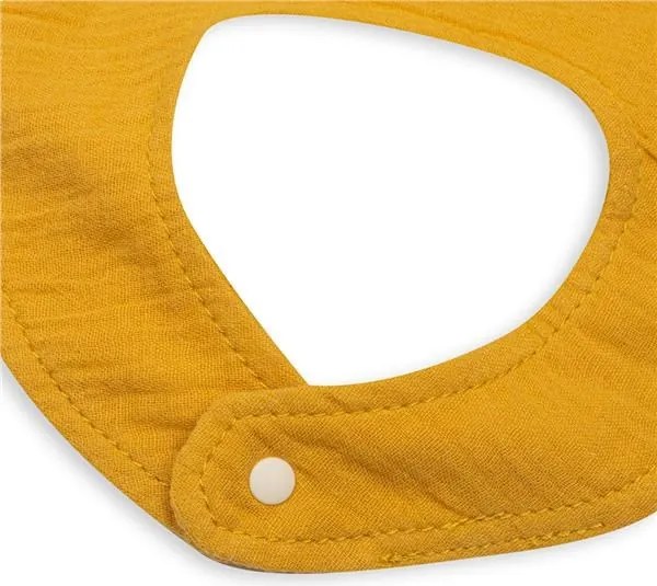 Mušelínový dětský bryndák New Baby mustard