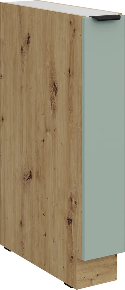 ARIA st | dolní skříňka 15 D CARGO s výsuvnou drátěnou policí | 15 cm | artisan/aquamarine