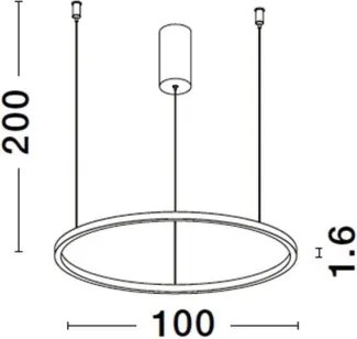 Závěsné LED svítidlo NOVA LUCE TARQUIN 59W 3000K 9345609 stmívatelné Triac