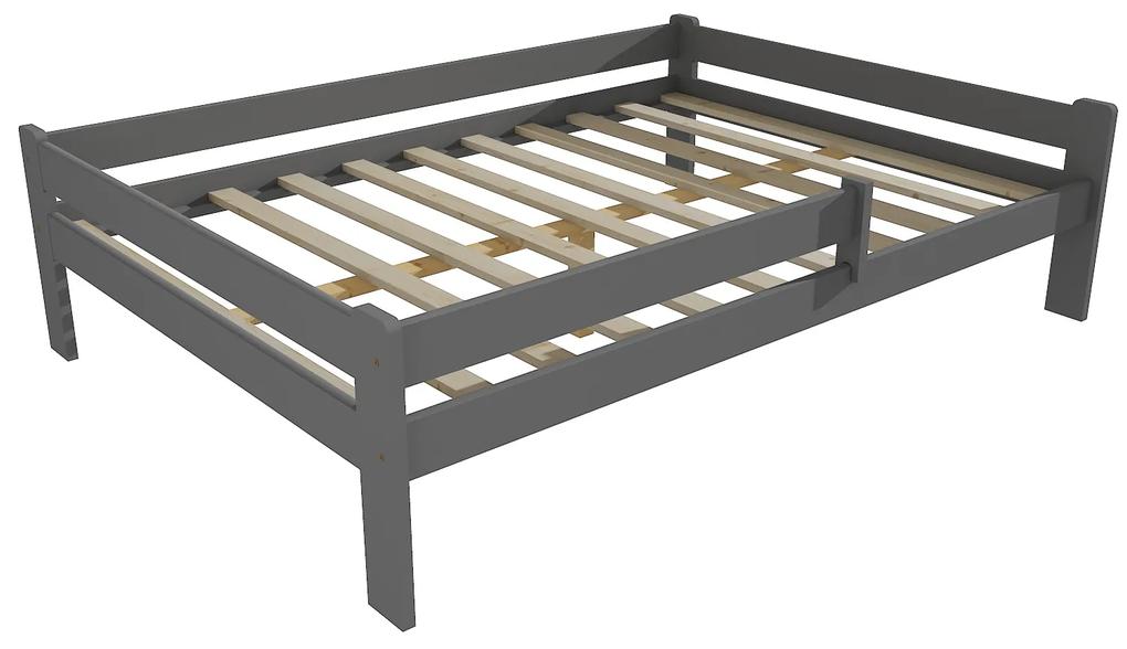 Vomaks Dětská postel DP 012 XL se zábranou Rozměr: 120 x 200 cm, Barva: bezbarvý lak