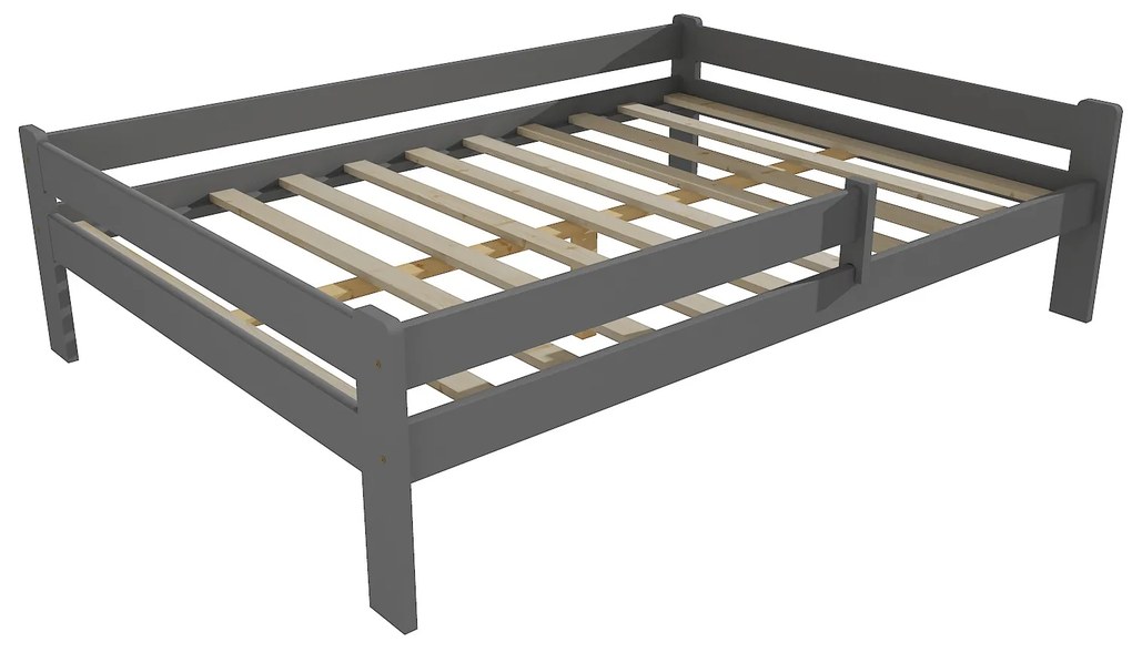 Vomaks Dětská postel DP 012 XL se zábranou Rozměr: 160 x 200 cm, Barva: barva šedá