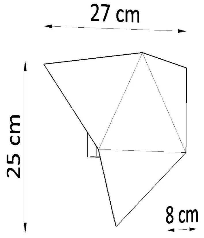 Nástěnné svítidlo Solido, 1x bílé kovové stínítko