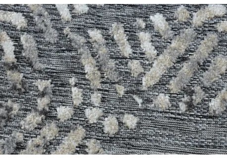 koberec Strukturální SOLE D3842 šestiúhelníky ploché tkaní cinzen velikost 140x190 cm | krásné koberce cz