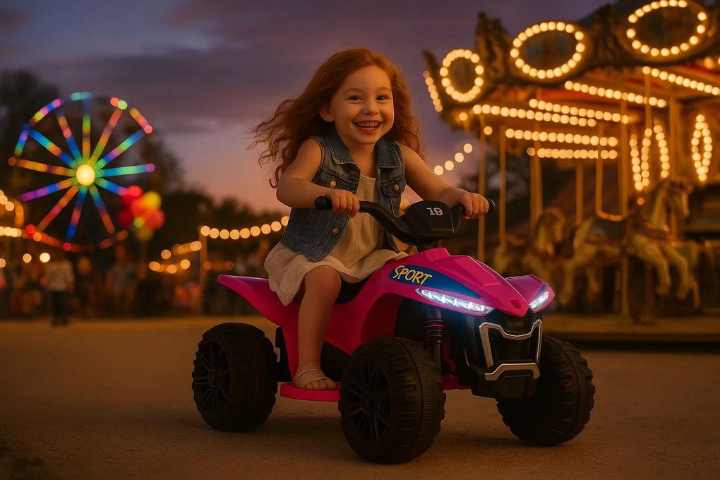Elektrické autíčko QUAD Kids E-ATV růžové