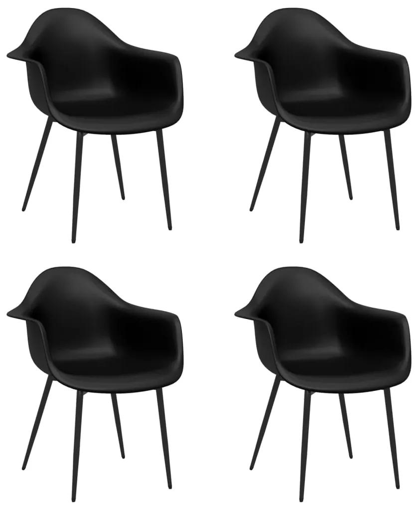 Jídelní židle 4 ks černé PP - Default Title