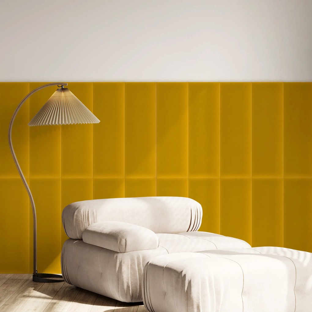 Sametový čalouněný panel - Obdélník - 90x30cm Farba: Žlutá