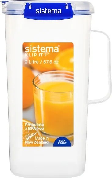 Džbán, vodotěsná konvice s víkem, SISTEMA těsnící se 4 klipy - 2l
