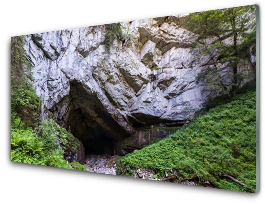 Obraz na skle Hora Jeskyně Příroda 120x60 cm