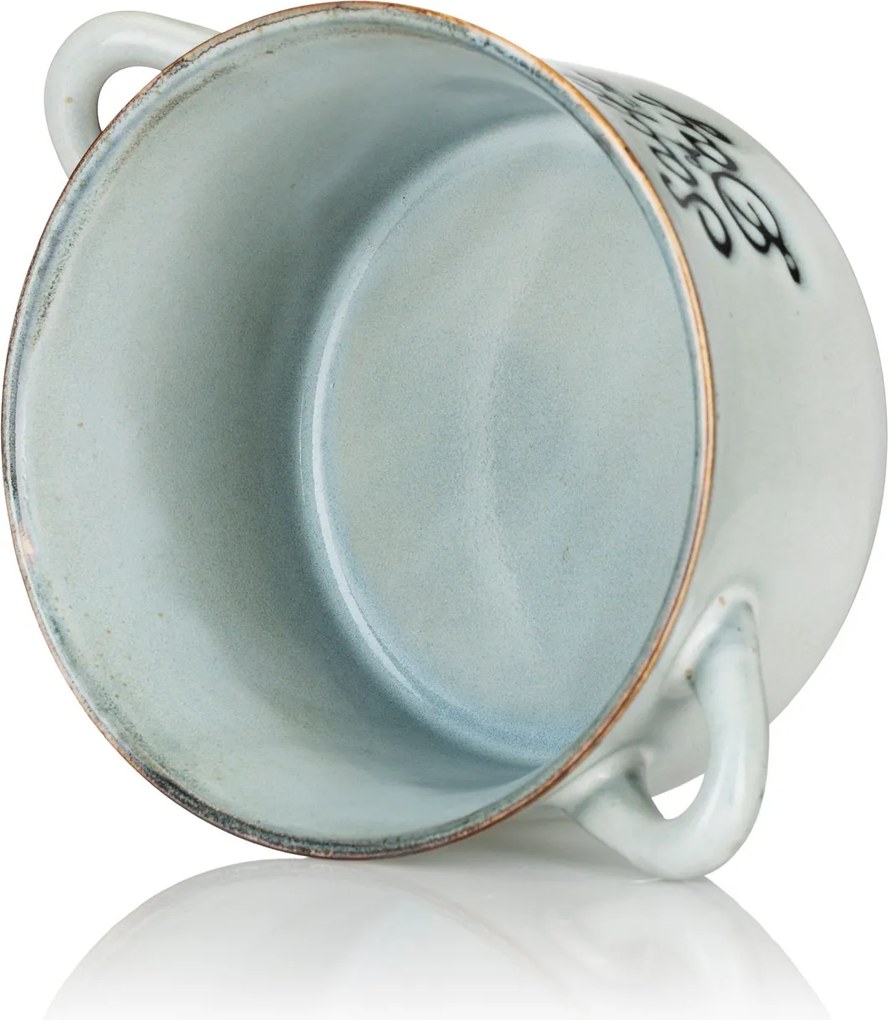 Kameninová miska na polévku Soup 500 ml světle šedá