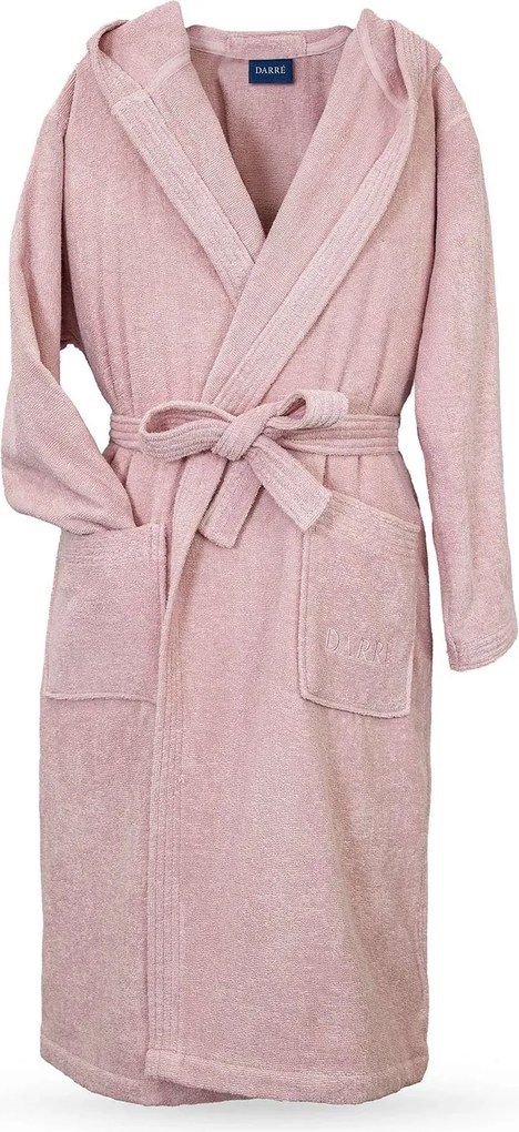 Bavlněný froté župan Comfort starorůžový Velikost: XXL-XXXL