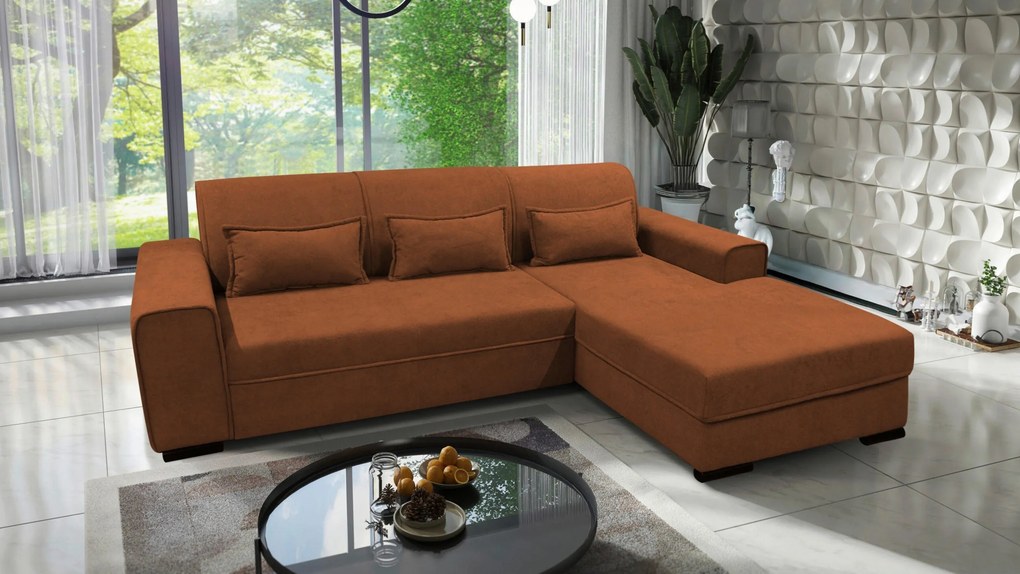 XXXLutz ROHOVÁ SEDAČKA, textil, rezavá MID.YOU - Sedací soupravy - 001574006508