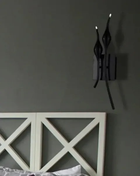 Designové nástěnné svítidlo Snake černé