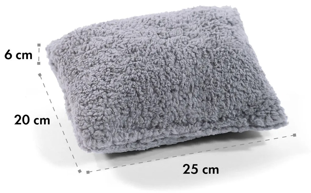 Lilly, polštář pro psa, 25 × 6 × 20 cm, polyesterový plyš, fleece, možnost praní