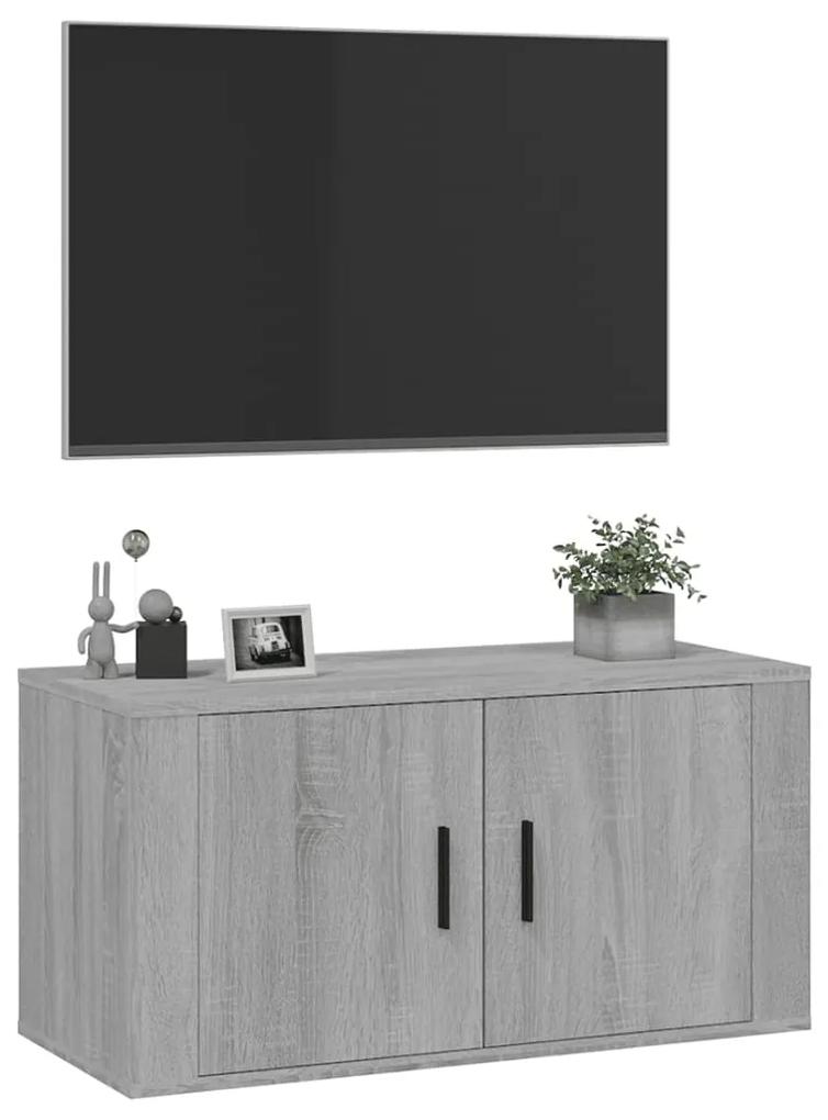 Nástěnná TV skříňka šedá sonoma 80x34,5x40 cm