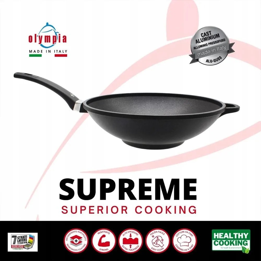 Pánev Wok Ø 32 cm Supreme Line z litého hliníku s titanovým povrchem