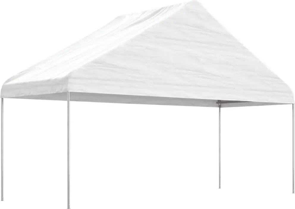 Altán se střechou bílý 17,84 x 5,88 x 3,75 m polyethylen 3155524