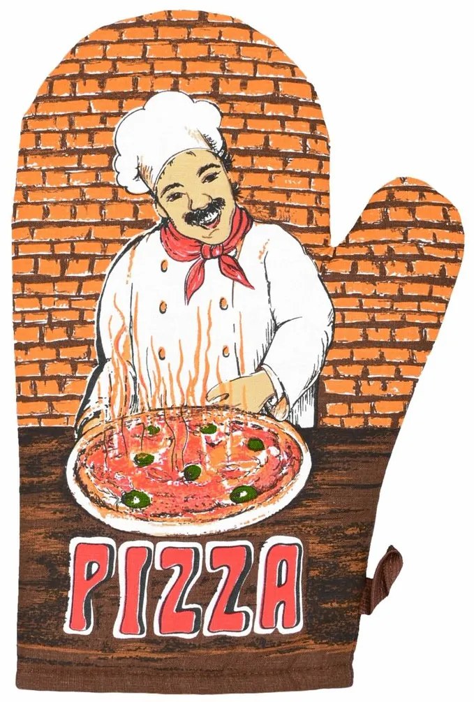 Chňapka kuchyňská, Pizza, cihlová