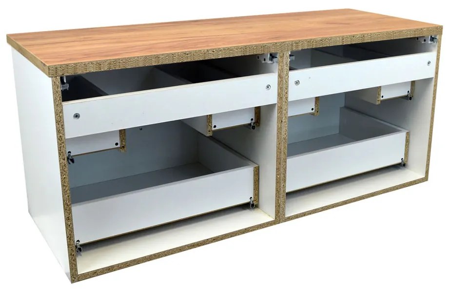 Comodo Koupelnová skříňka pod deskové umyvadlo Agria NEW 120-HD - bílá