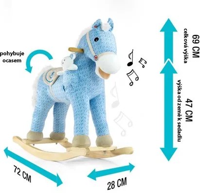 MILLY MALLY houpací koník s melodií PONY růžová