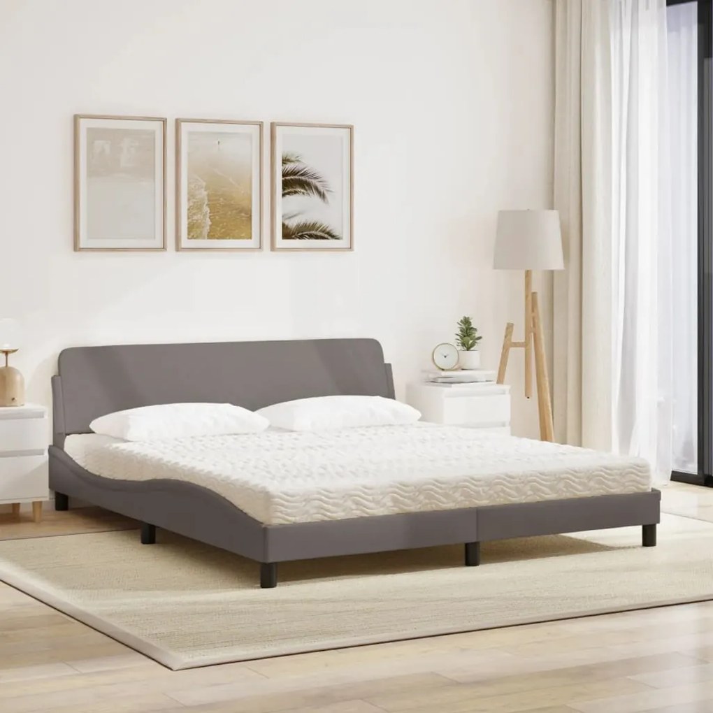 Postel s matrací Dover taupe 180 x 200 cm textil 3208448