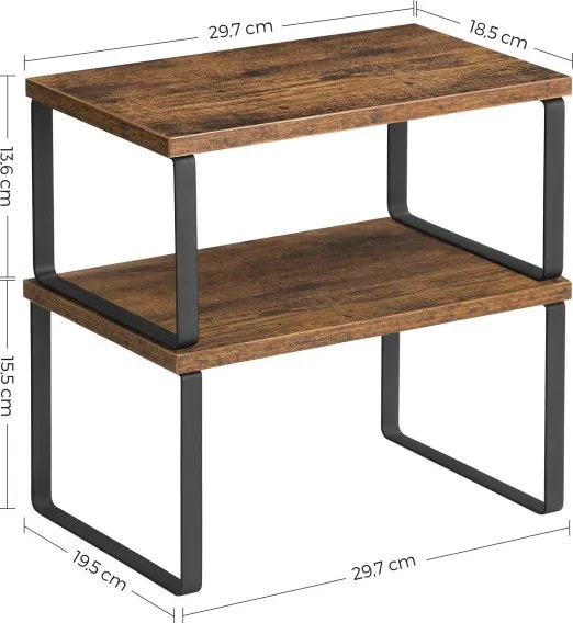 Set 2 kuchyňských polic KCS020X01