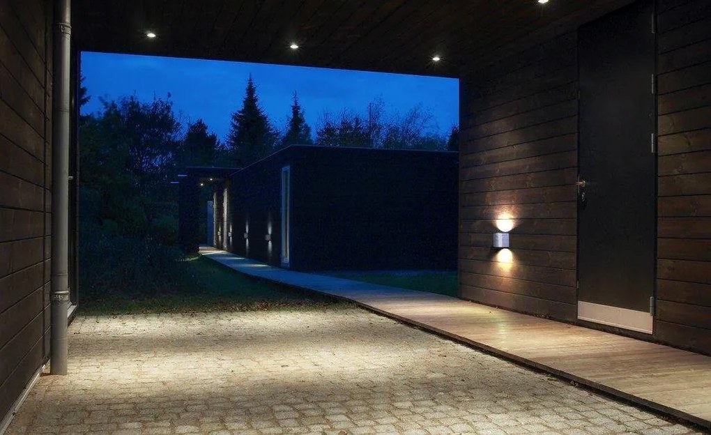 NOR 49701031 Venkovní nástěnné svítidlo Canto 2 2x5W LED galvanizovaná ocel čirá - NORDLUX