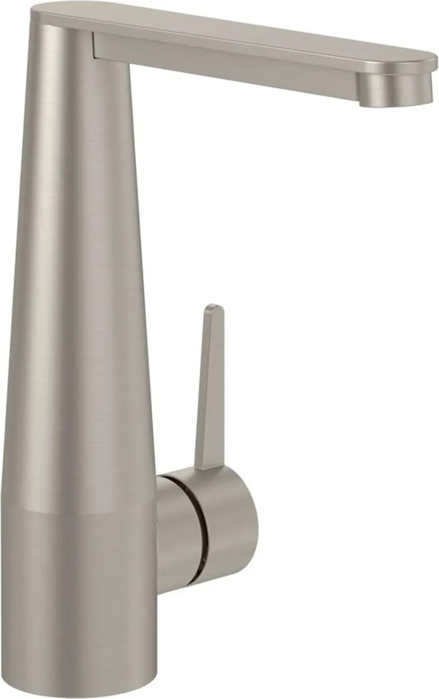 Villeroy & Boch Conum - Umyvadlová baterie s výpustí Push-Open, matný kartáčovaný nikl TVW12700400064