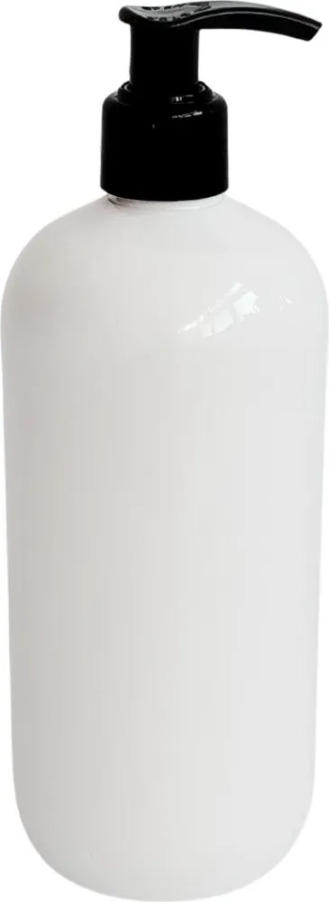 Dávkovač na mýdlo 500 ml bílý s černou pumpičkou BELA