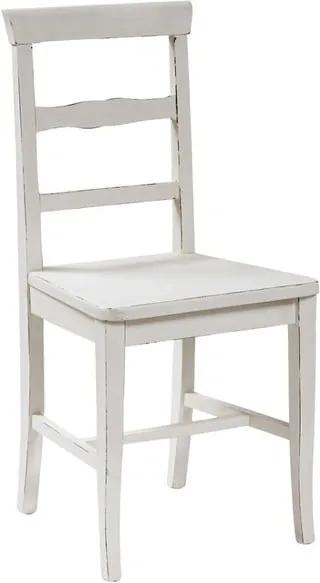 Bílá jídelní židle z masivního bukového dřeva Biscottini Addy