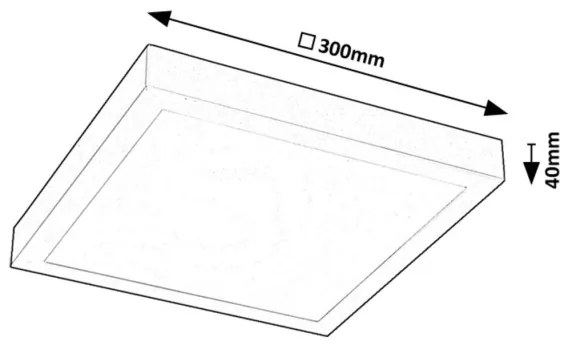 Rabalux 71076 - LED Přisazený panel DAMEK LED/18W/230V 4000K 30x30 cm
