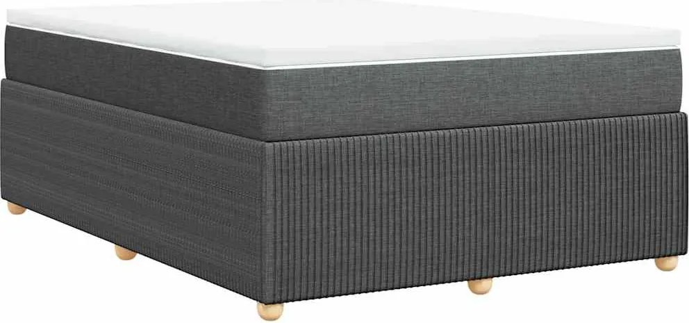 Box spring postel s matrací tmavě šedá 160x200 cm textil 3285582