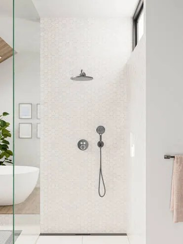 Hansgrohe Croma, hlavová sprcha 280 1jet, kartáčovaný černý chrom, HAN-26220340