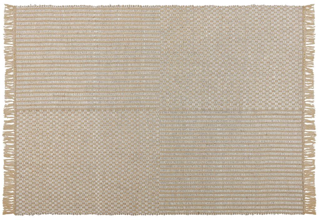 Jutový koberec 140 x 200 cm béžový ADABAG Beliani