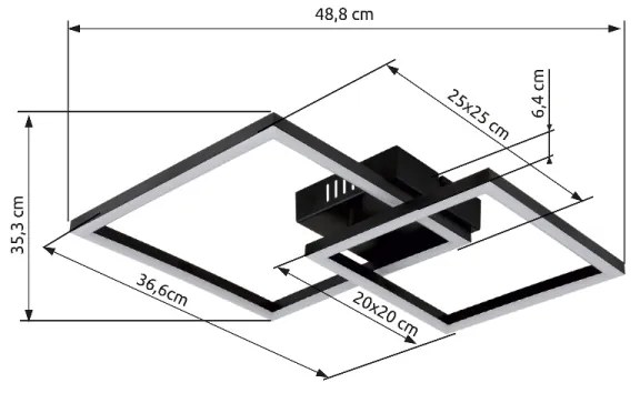 Globo 672842 - LED Stropní svítidlo TYLER LED/20W/230V