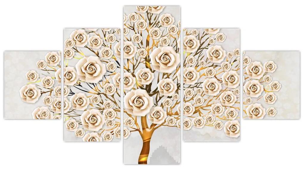 Obraz květinového stromu (125x70 cm)